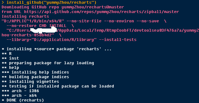 R中recharts包安装失败的解决方法
